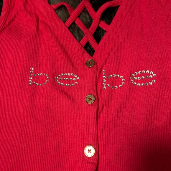 bebe | Tops | Bebe Tank Crystal Logo | Poshmark